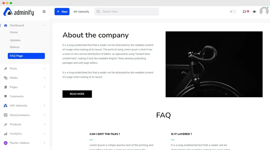 #1 WordPress Custom Dashboard Plugin - WP Adminify